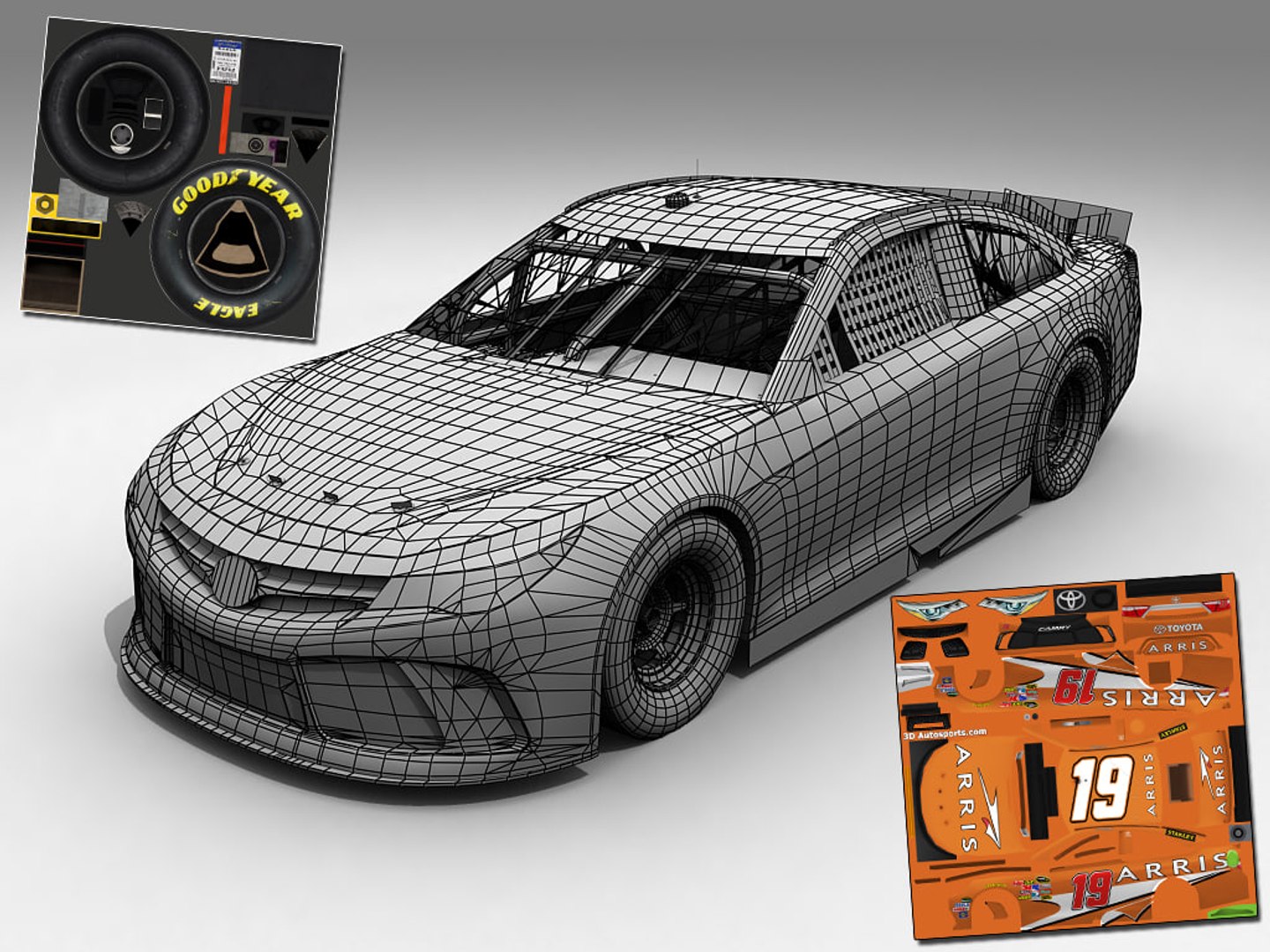 Toyota Camry Nascar 3d Model