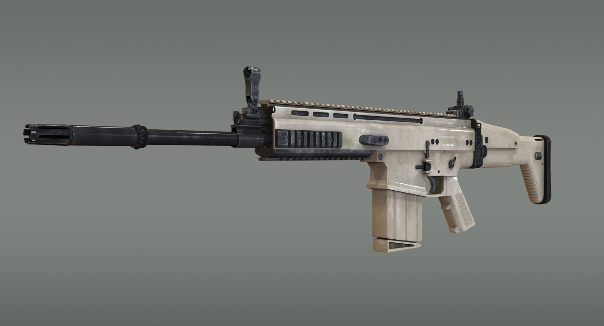 Assault Rifle Fn 3d Obj