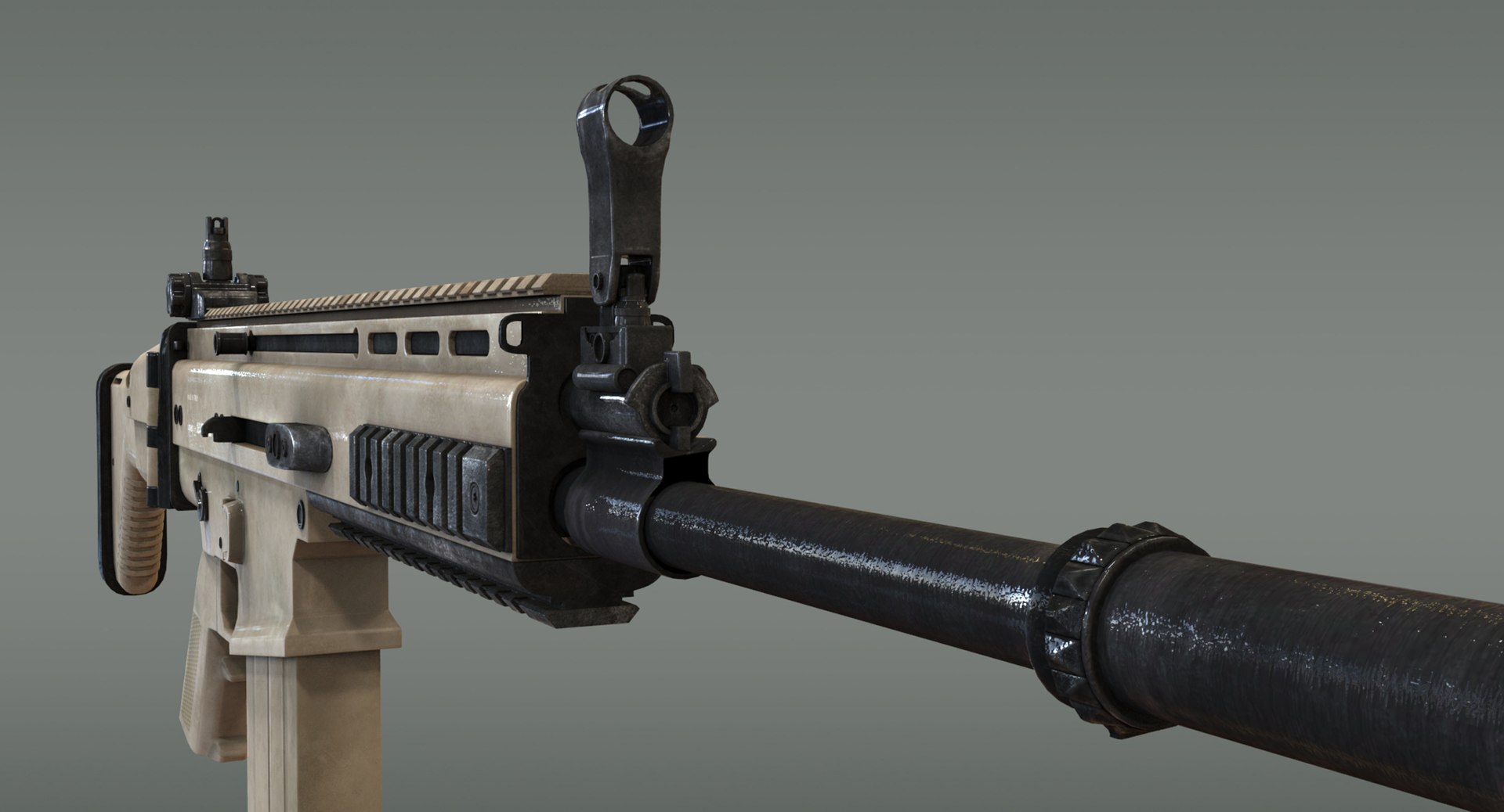 Assault Rifle Fn 3d Obj