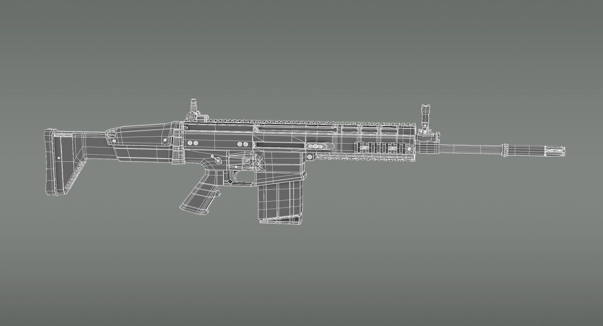 Assault Rifle Fn 3d Obj