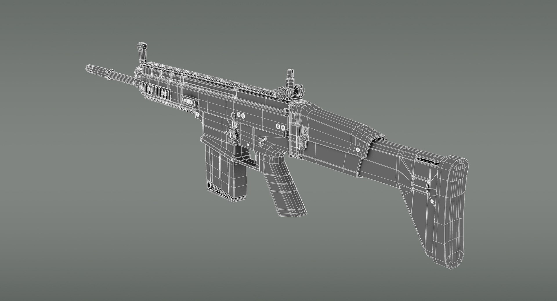 Assault Rifle Fn 3d Obj