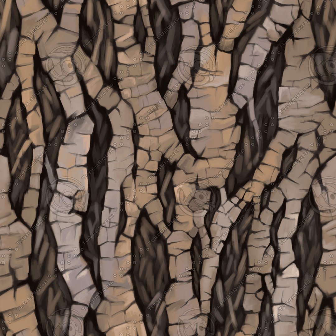 Hand Painted Bark Textures - TurboSquid 924170