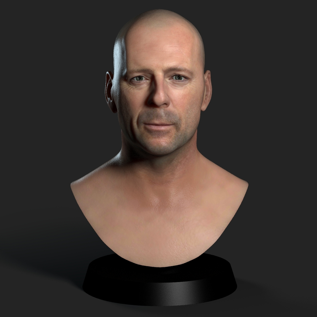 3d bruce willis printing model