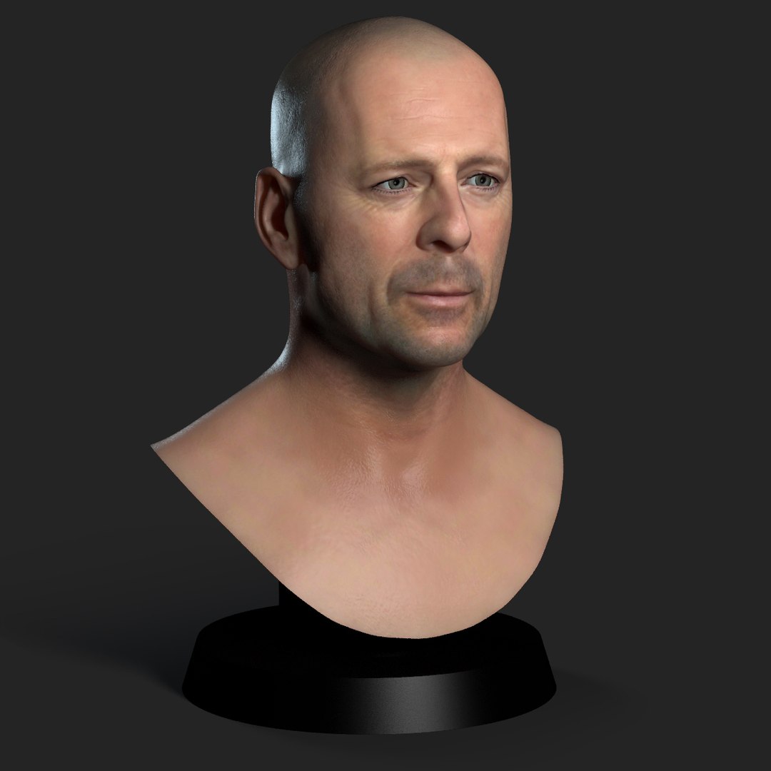 3d bruce willis printing model