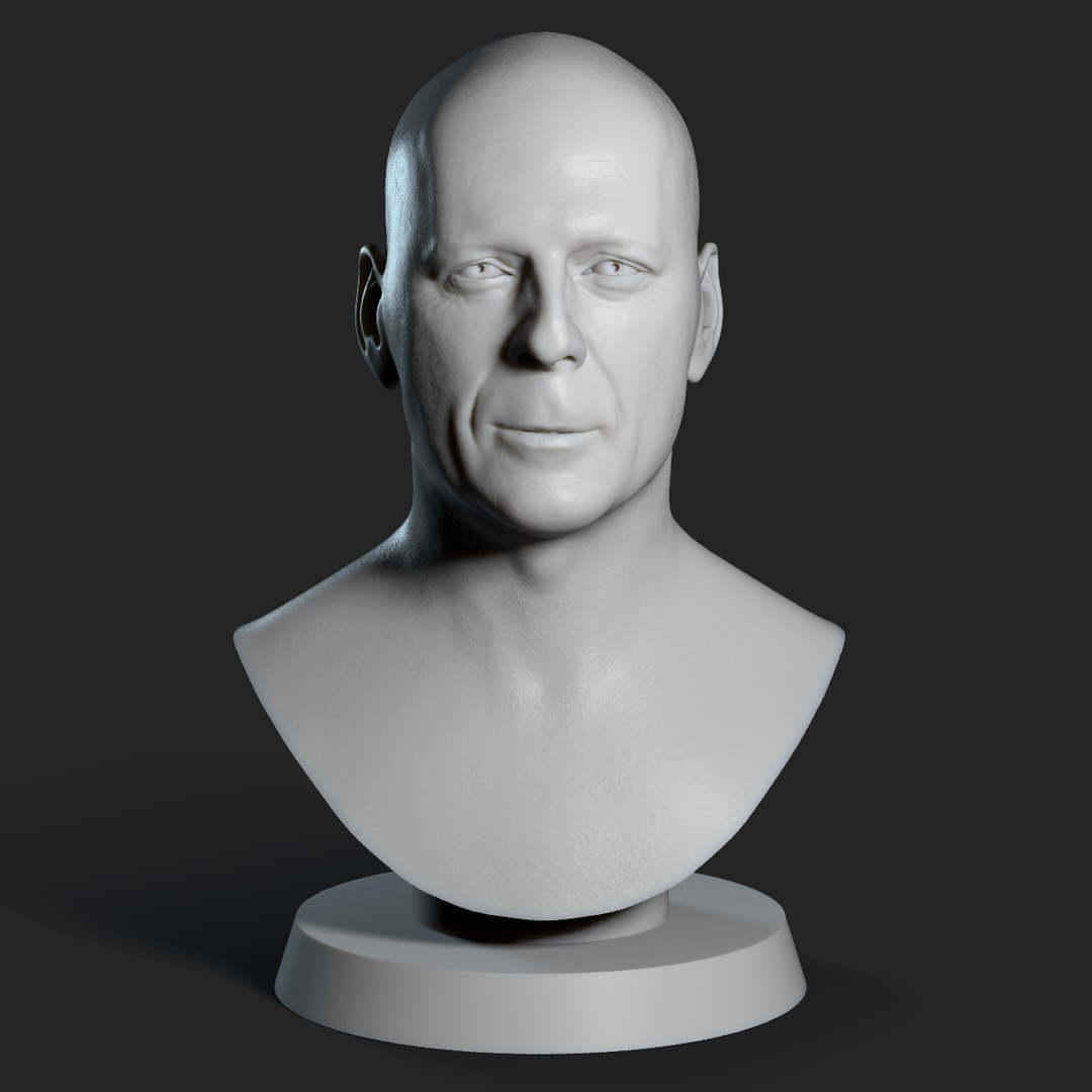 3d bruce willis printing model