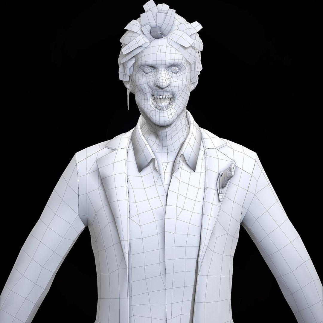 Zombie Male Character 3d X