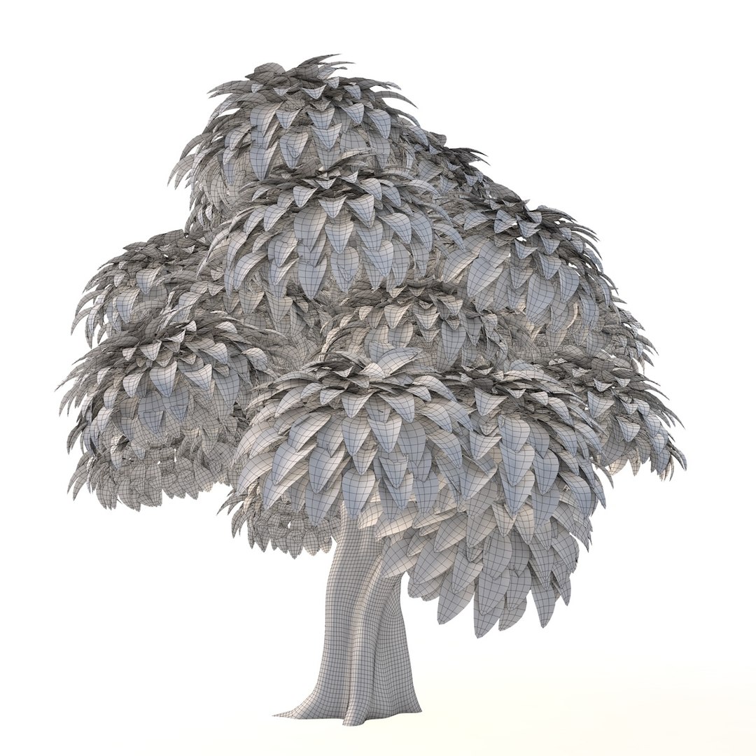 Cartoon Tree 3d Model