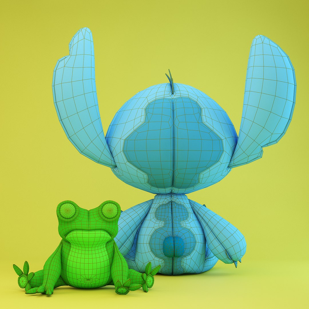 Stitch Frog Toys 3d Model