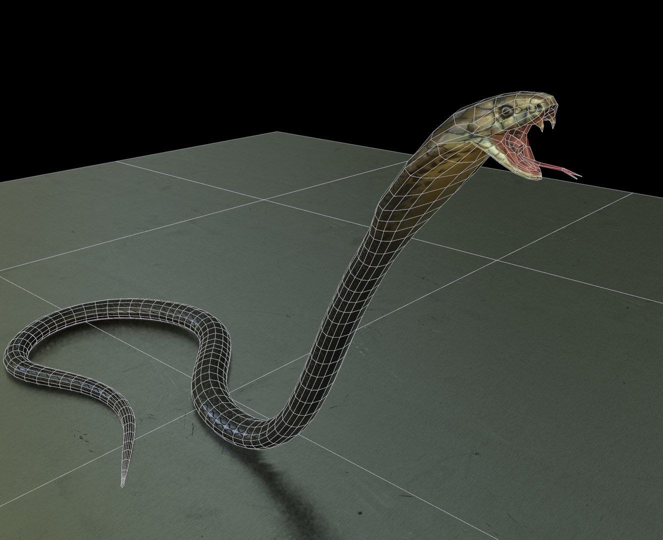 3d Model Cobra Rigged Animations