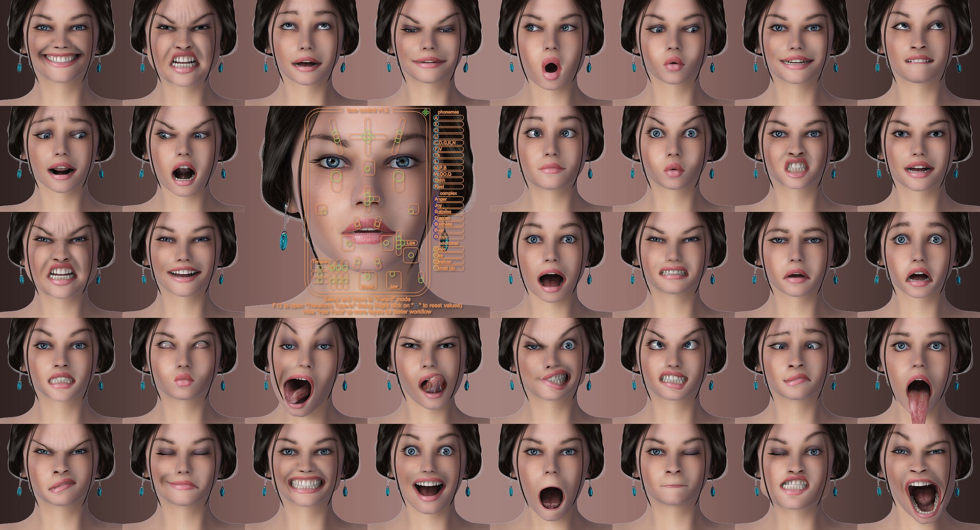 nova ballerina - girl face 3d max