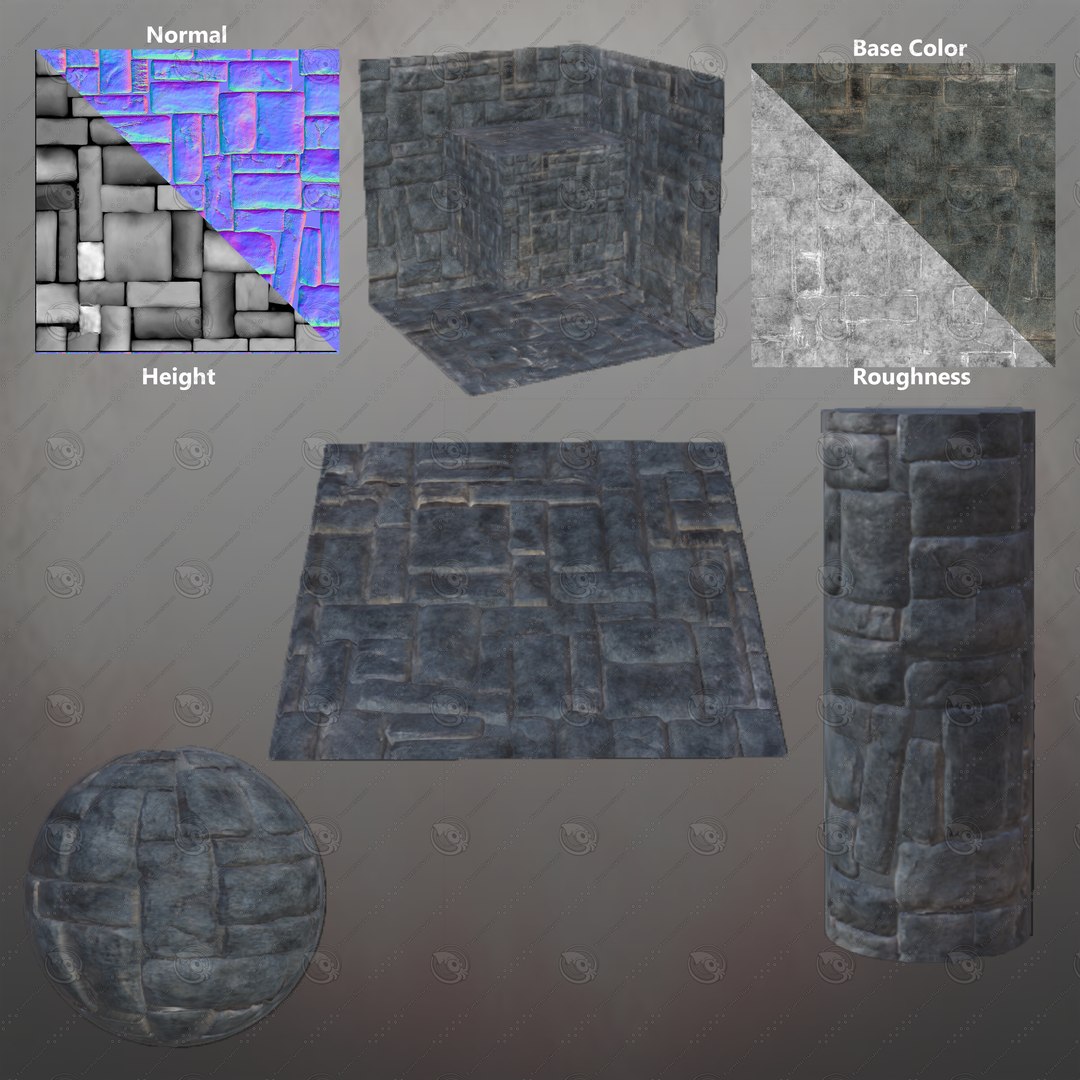 Stone Brick Tileable Texture HQ! - TurboSquid 1003524