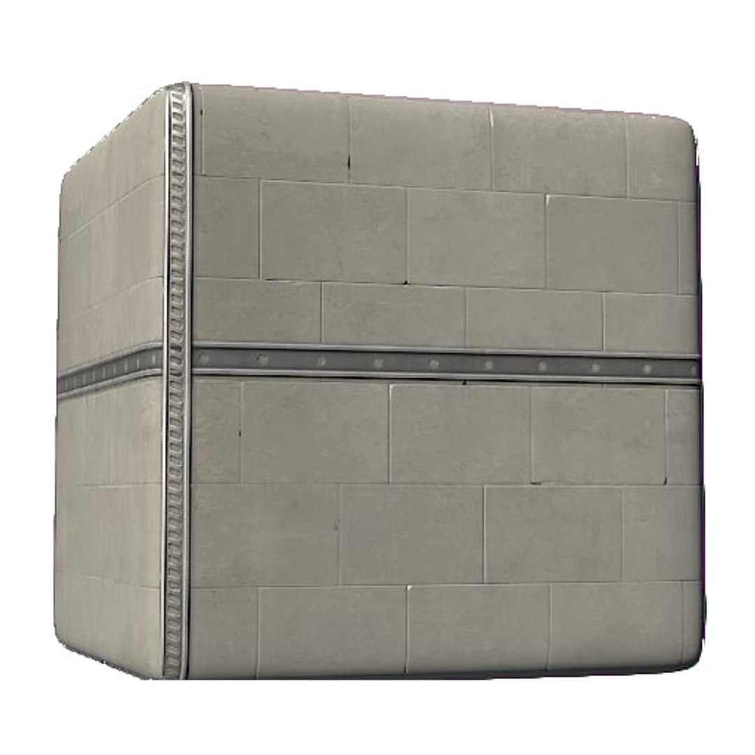 Concrete Wall With Metal Crossbeam. - TurboSquid 1015995