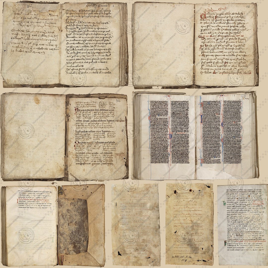 Medieval Book Pages Texture - TurboSquid 1016182
