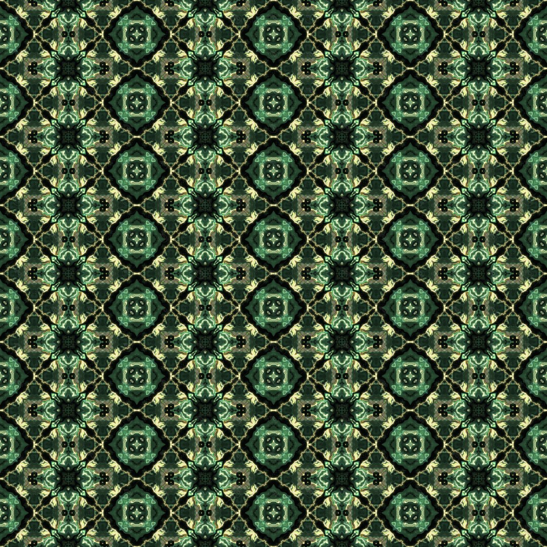 Abstract Green Kaleidoscope Pattern - TurboSquid 1023054