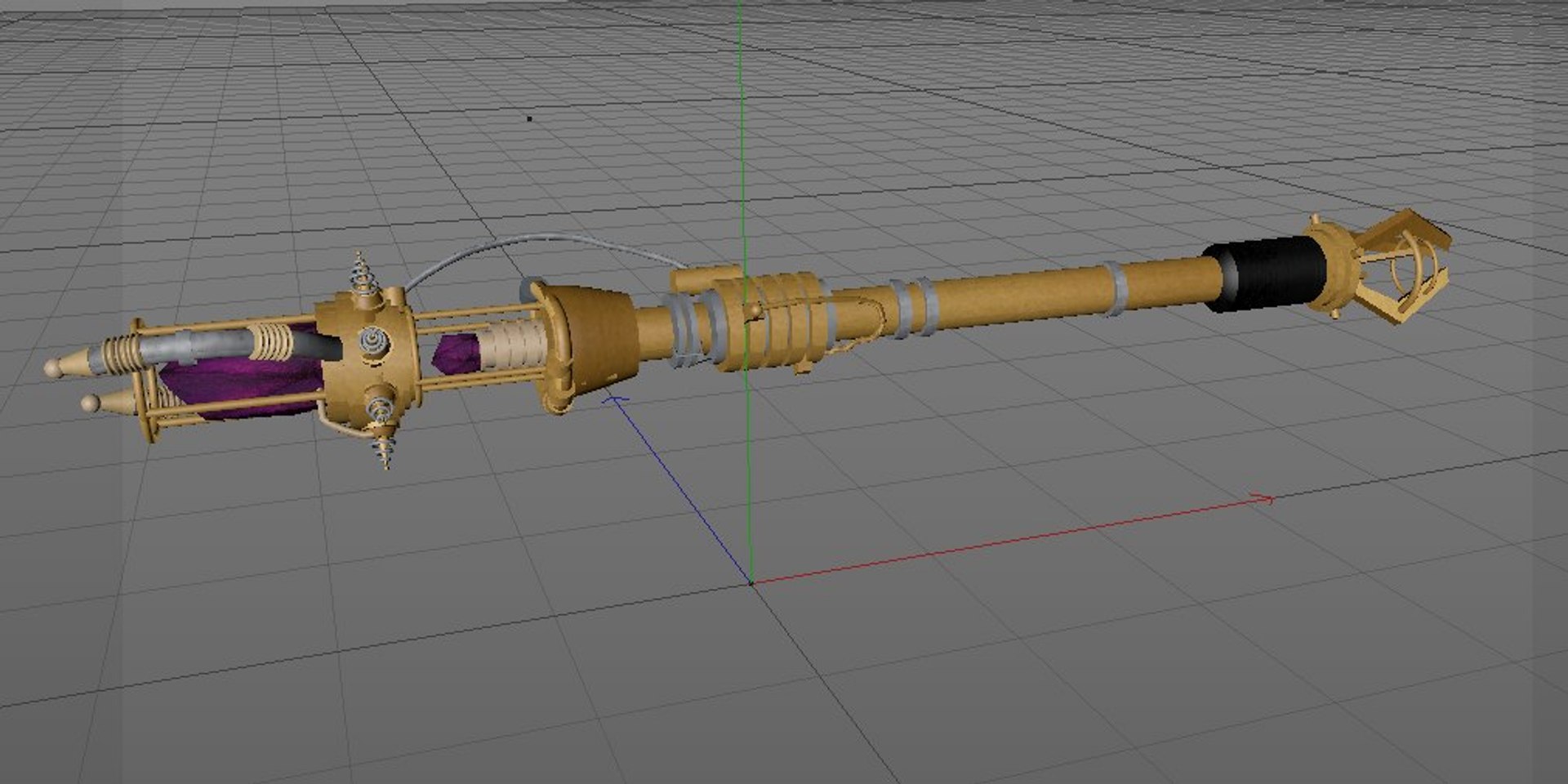 Staff Lightning 3d Model