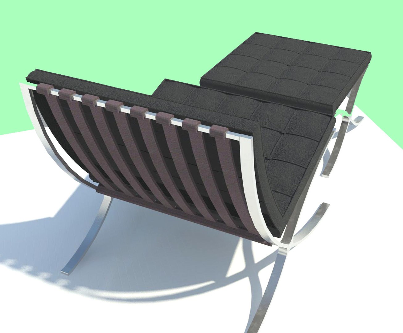 Barcelona Chair And Stool Revit 3D BIM RFA Family - TurboSquid 1037488