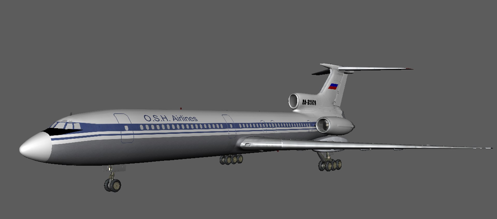 Plane Ty-154 - TurboSquid 1052398