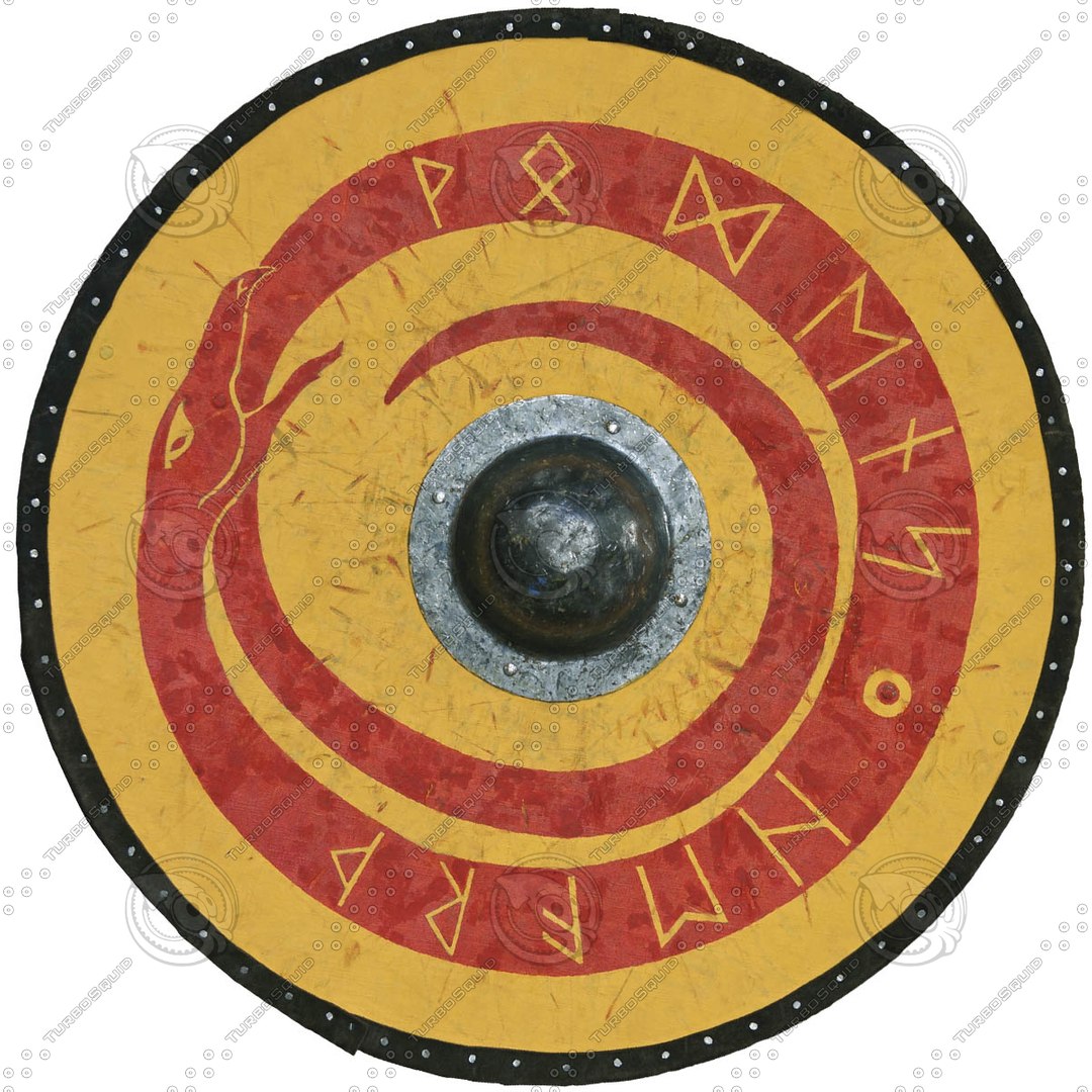 Viking Shield With Runic Serpent Design - TurboSquid 1055573