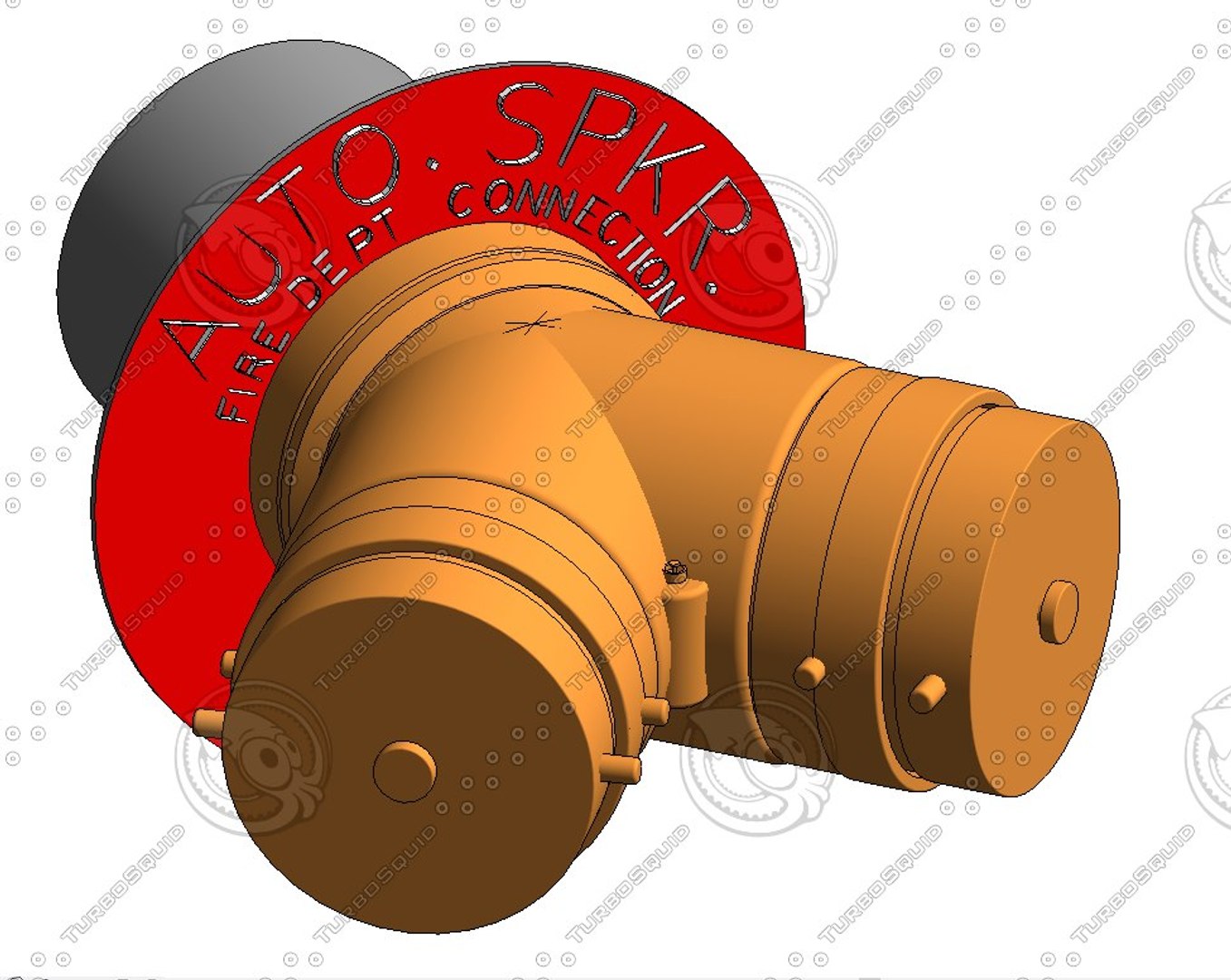 Wall Mounted Siamese Fire Department Connection - TurboSquid 1058291