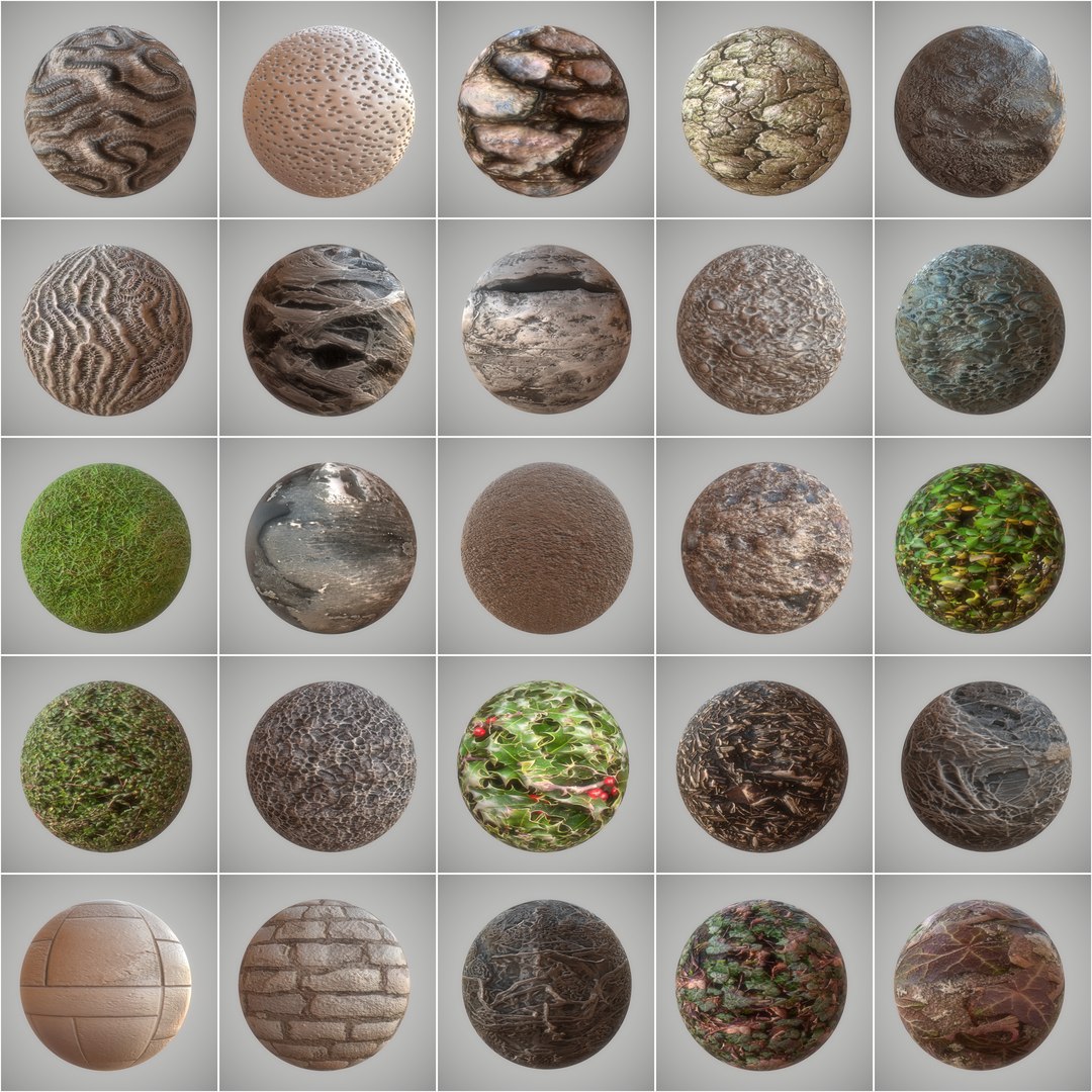 25 Seamless PBR Materials Collection Vol 2 - TurboSquid 1067922