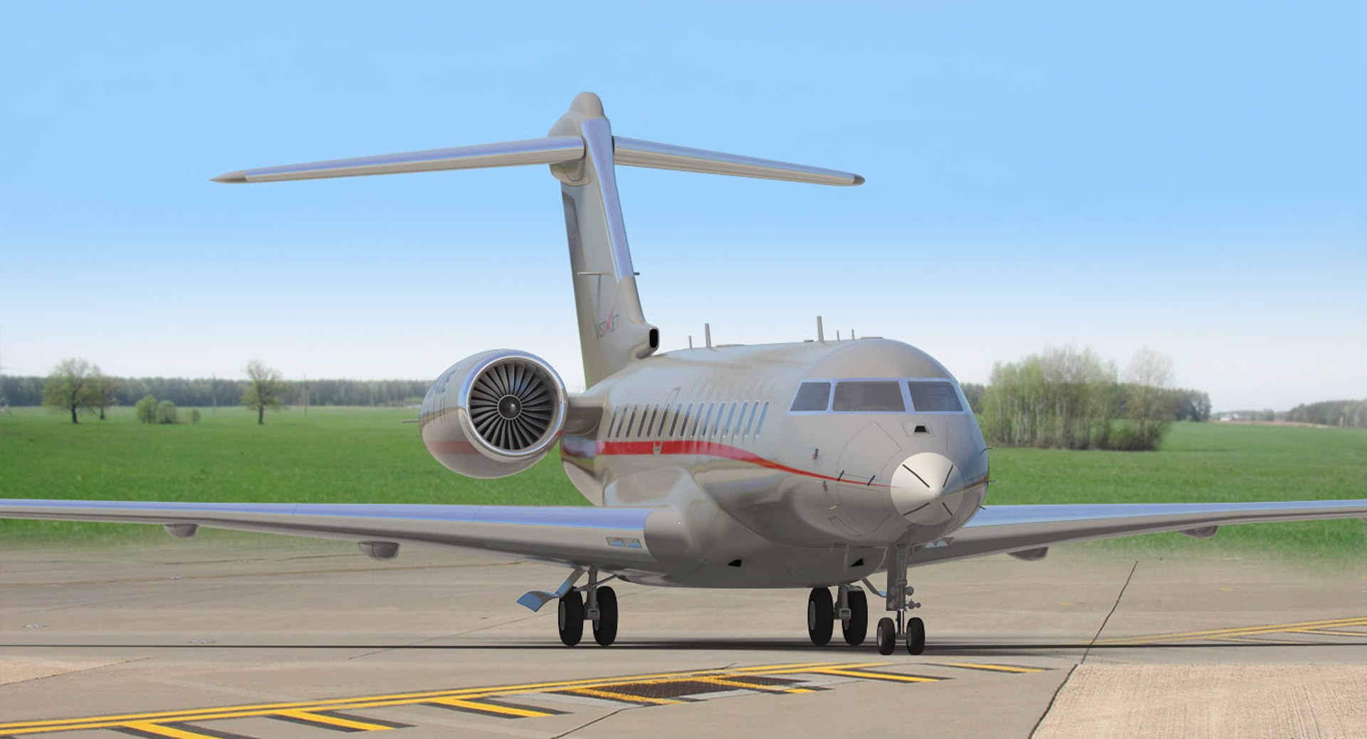 3d Business Jet Global 6000 Model
