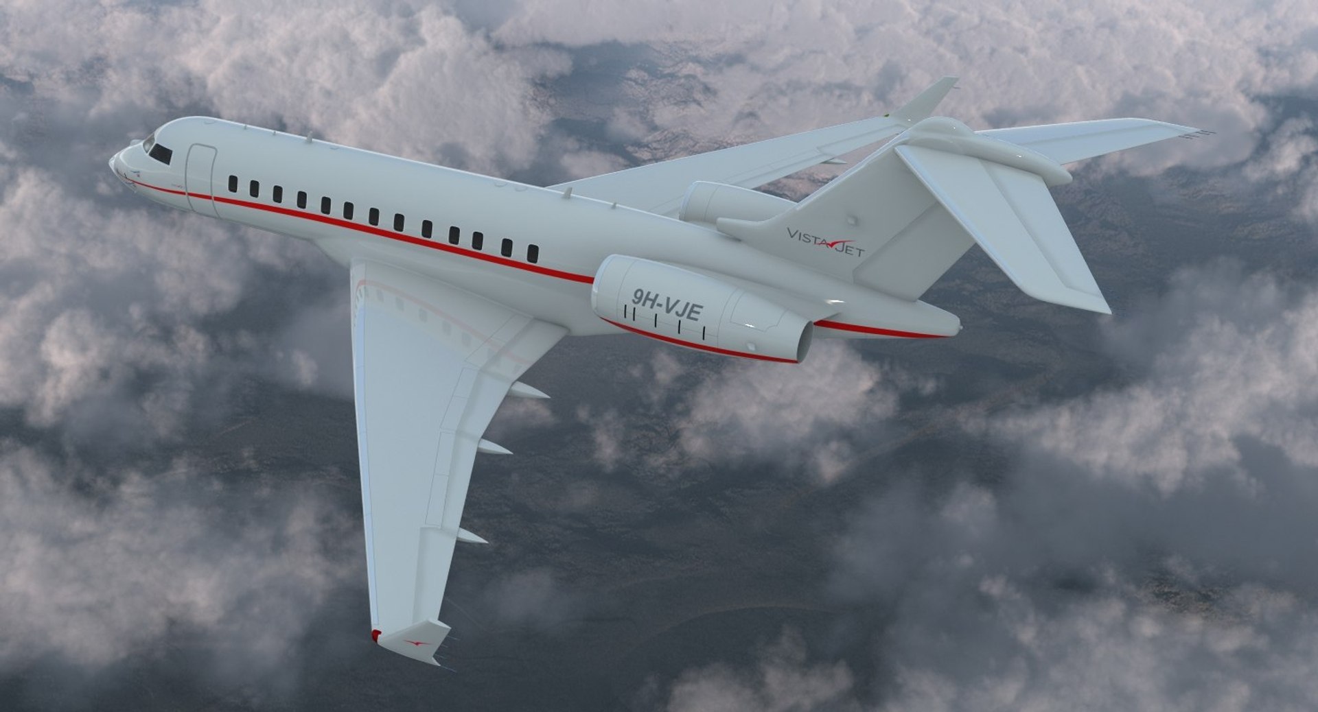 3d Business Jet Global 6000 Model