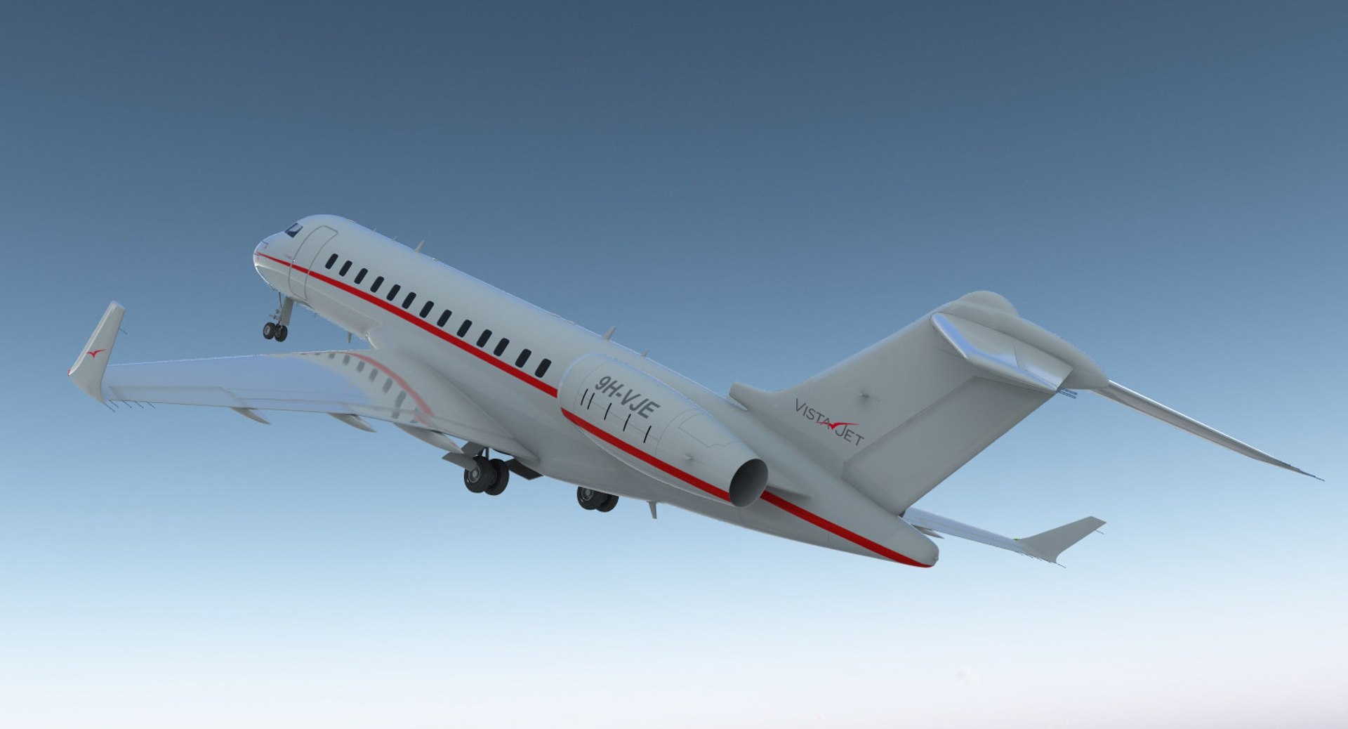 3d Business Jet Global 6000 Model