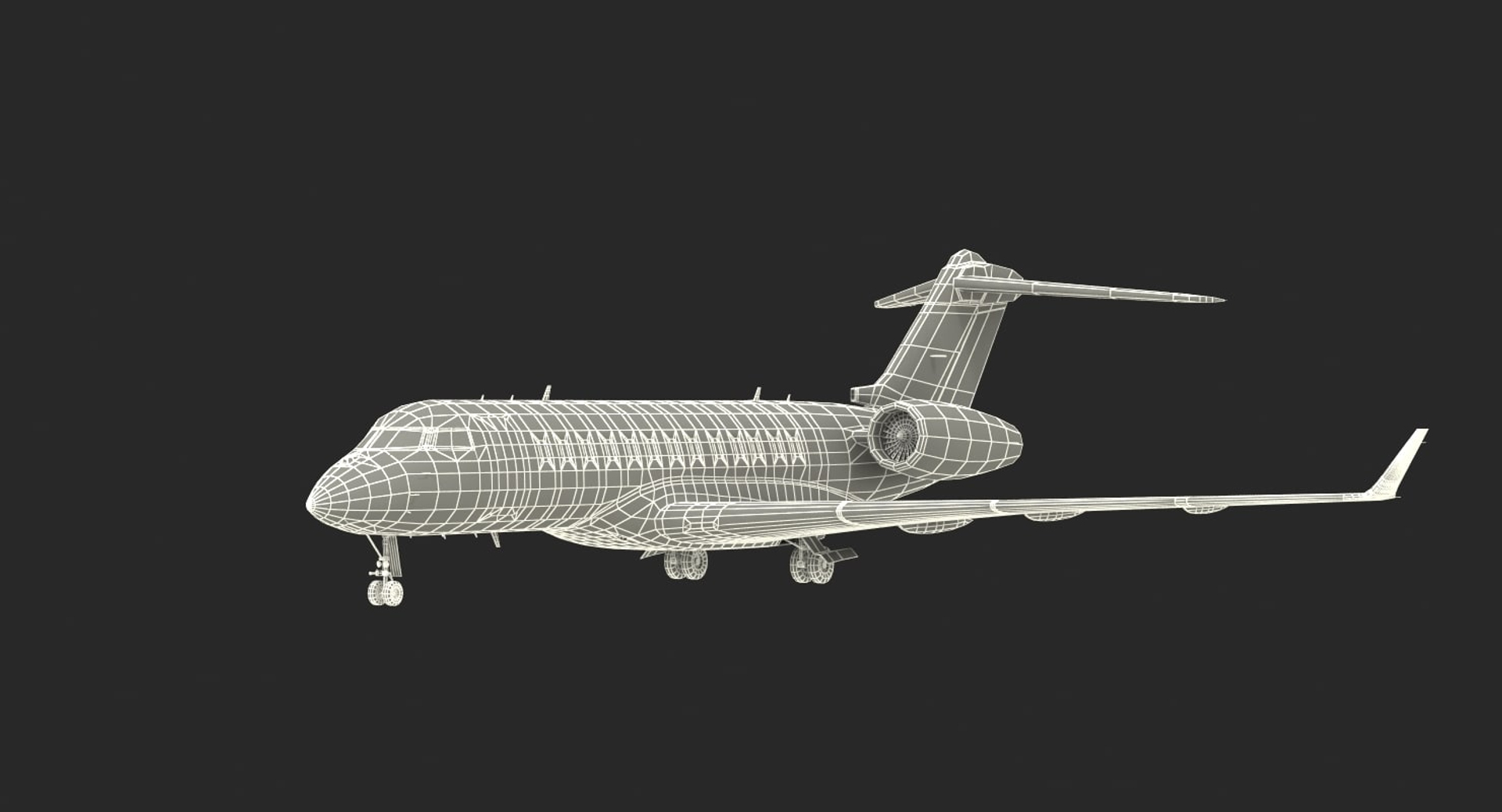 3d Business Jet Global 6000 Model