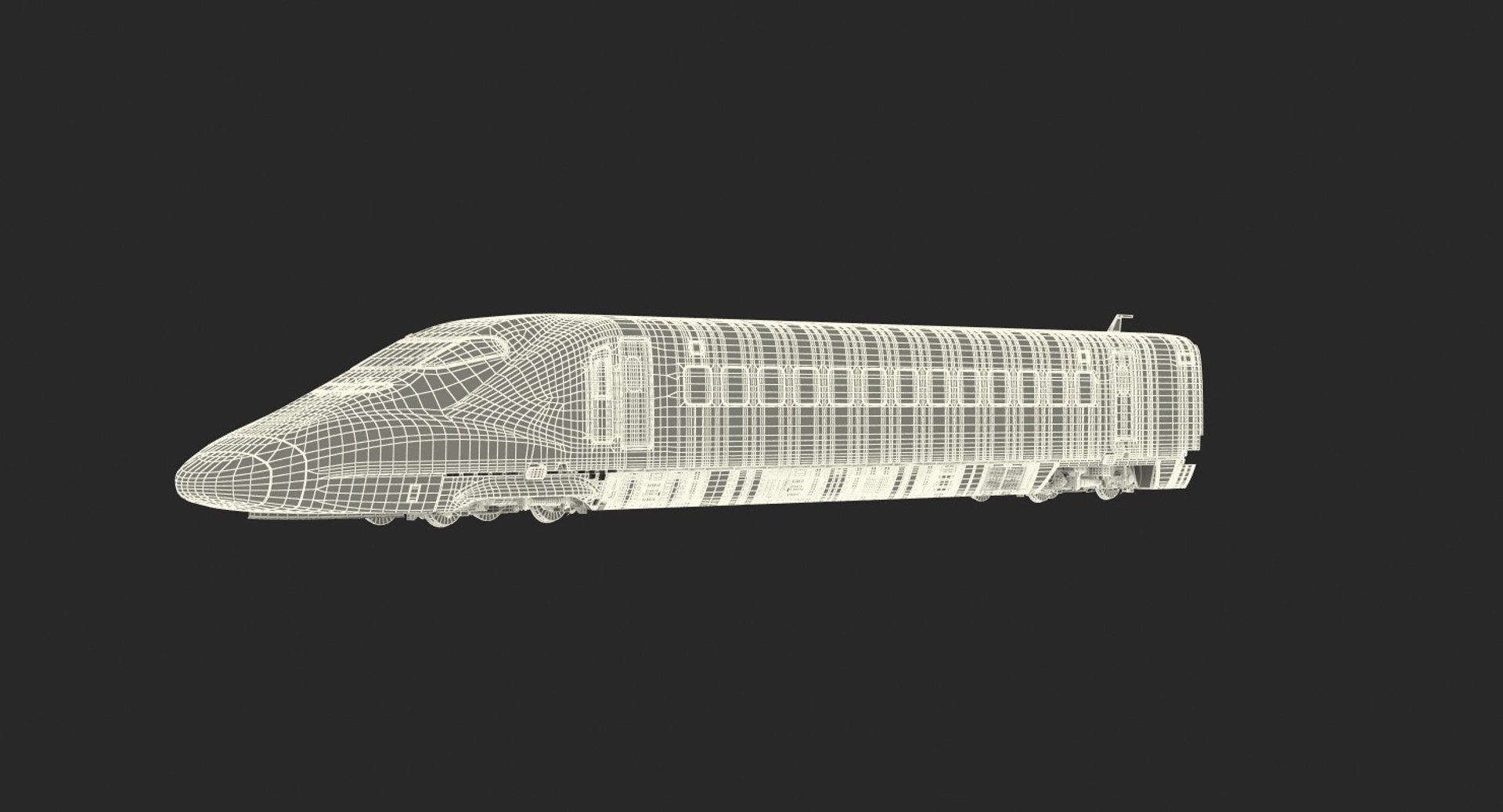 3d Model Of Bullet Train Jr700 Locomotive