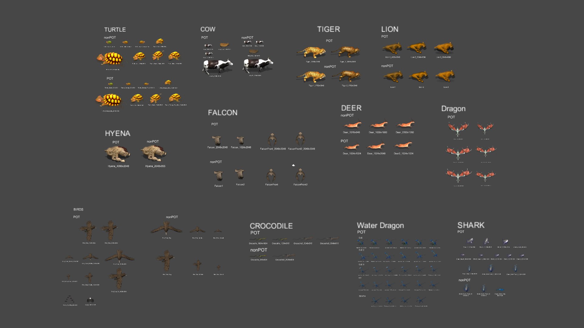 2D Animated Animals - TurboSquid 1109538