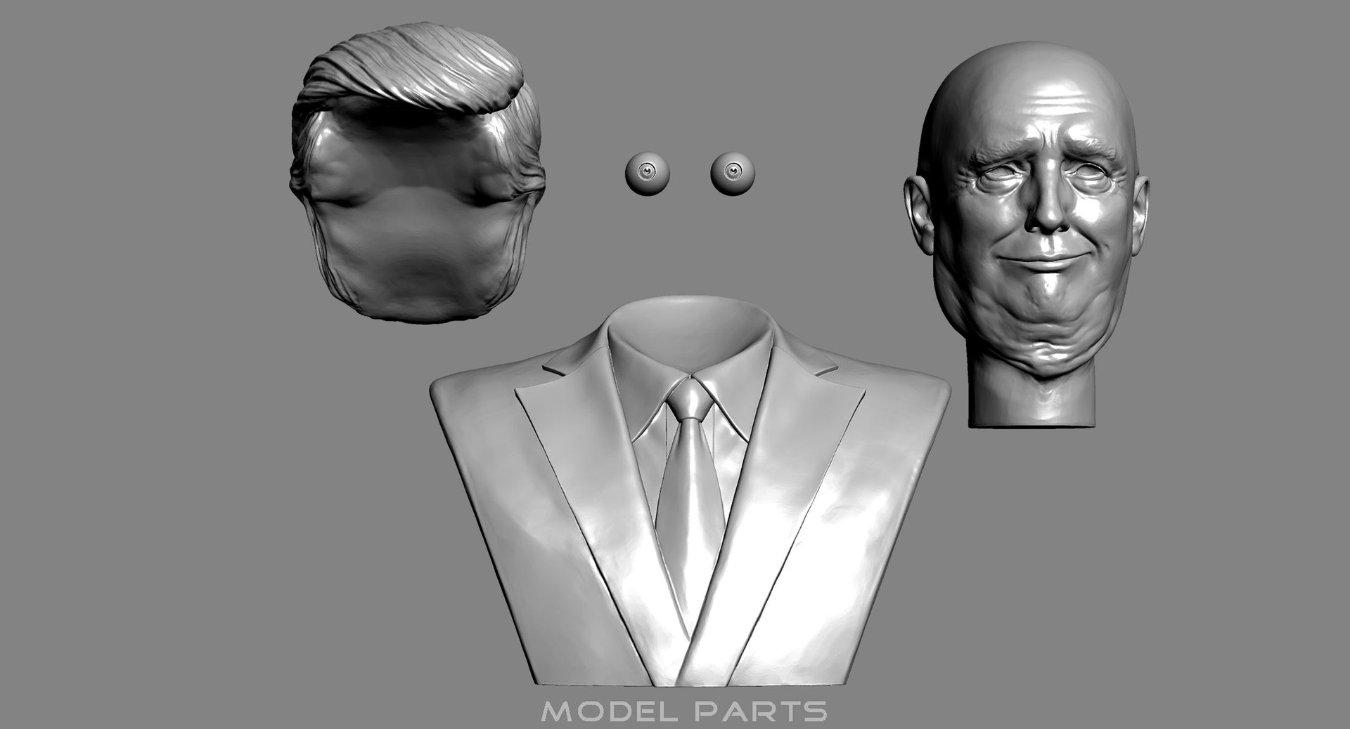 3d Model Donald Trump Emotion 2