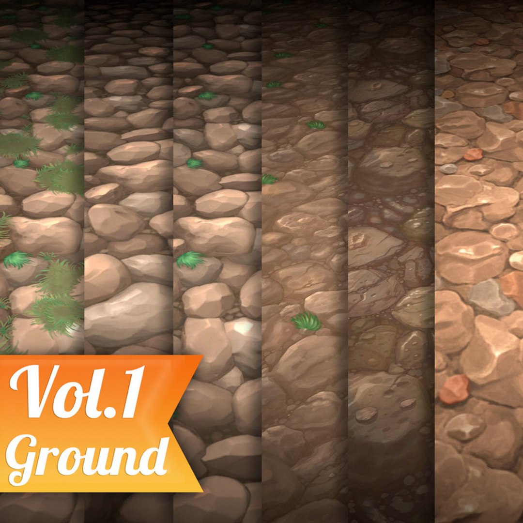 Texture Set Vol.01 Hand Painted Rock (Stylized Texture Rock ...