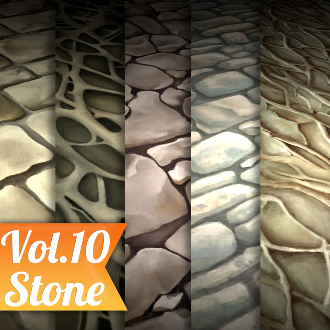 Texture Set Vol.10 Hand Painted Ground (Stylized Texture Floor ...