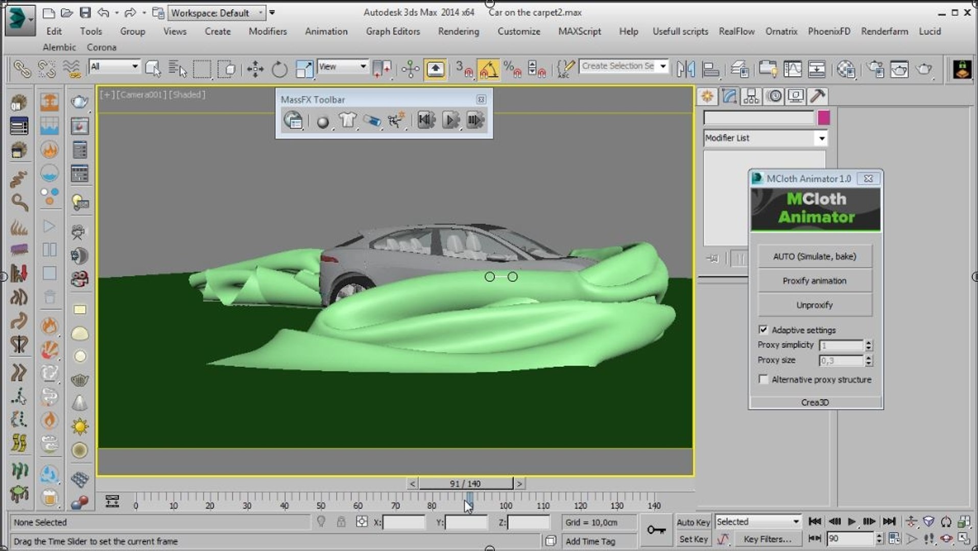 MCloth Animator [MassFX] - TurboSquid 1247827