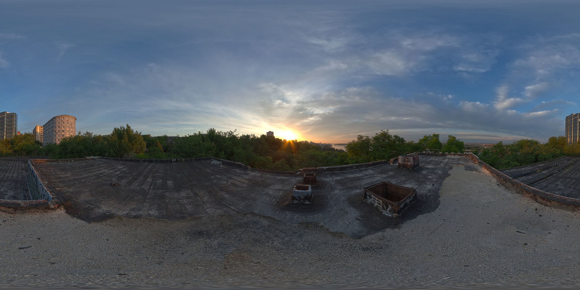 HDRI Restaurant rooftop sunrise - TurboSquid 1067696