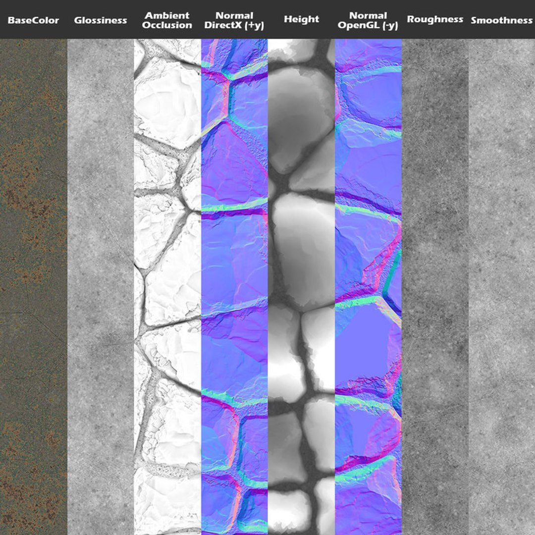 Jagged Stones V1 - PBR Textures - TurboSquid 1287190