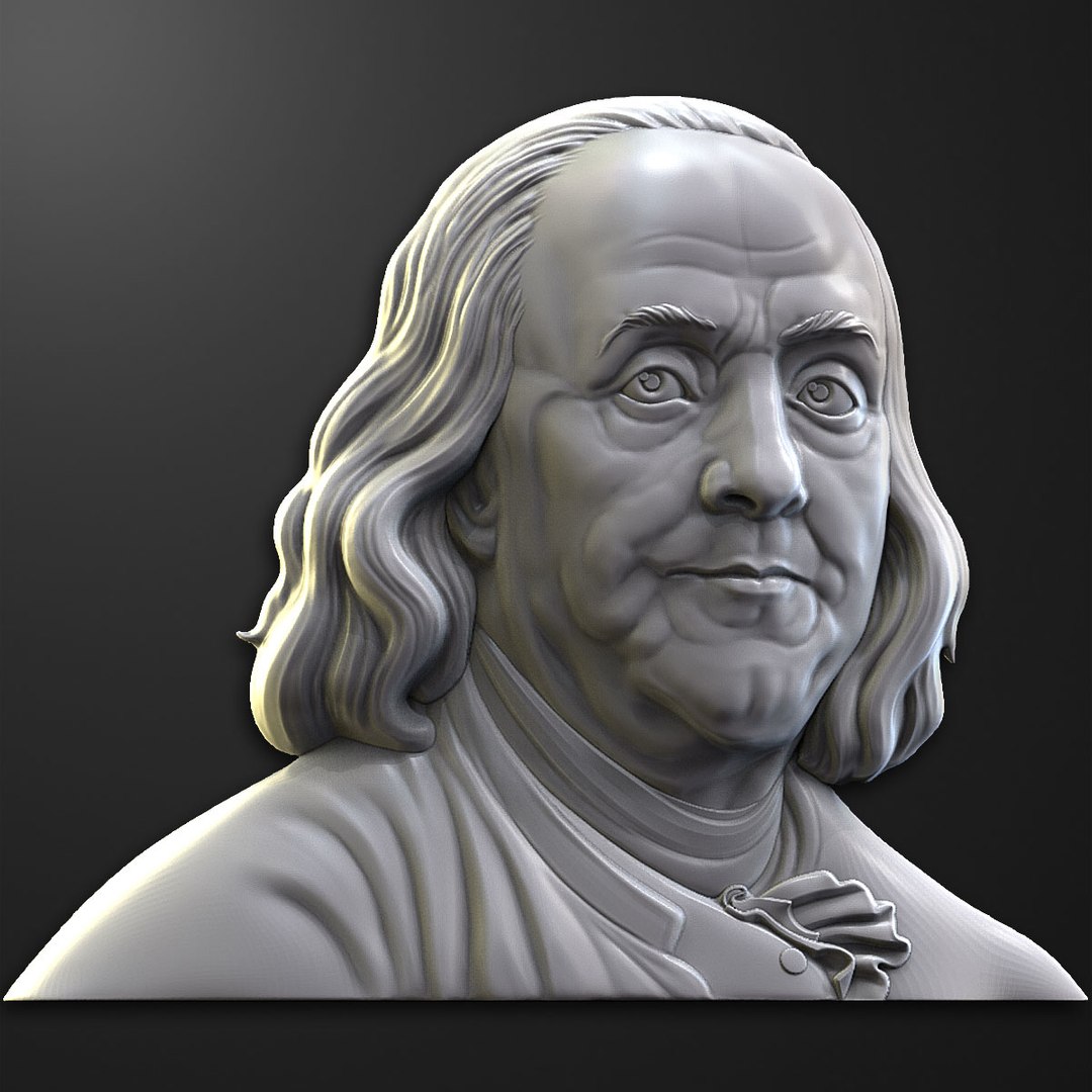 3D Model Benjamin Franklin Bas Relief - TurboSquid 1347838