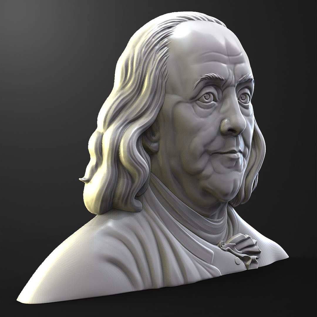 3D Model Benjamin Franklin Bas Relief - TurboSquid 1347838