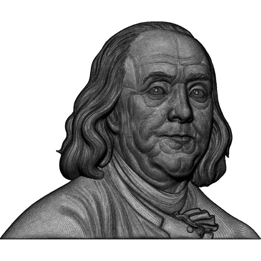 3D Model Benjamin Franklin Bas Relief - TurboSquid 1347838