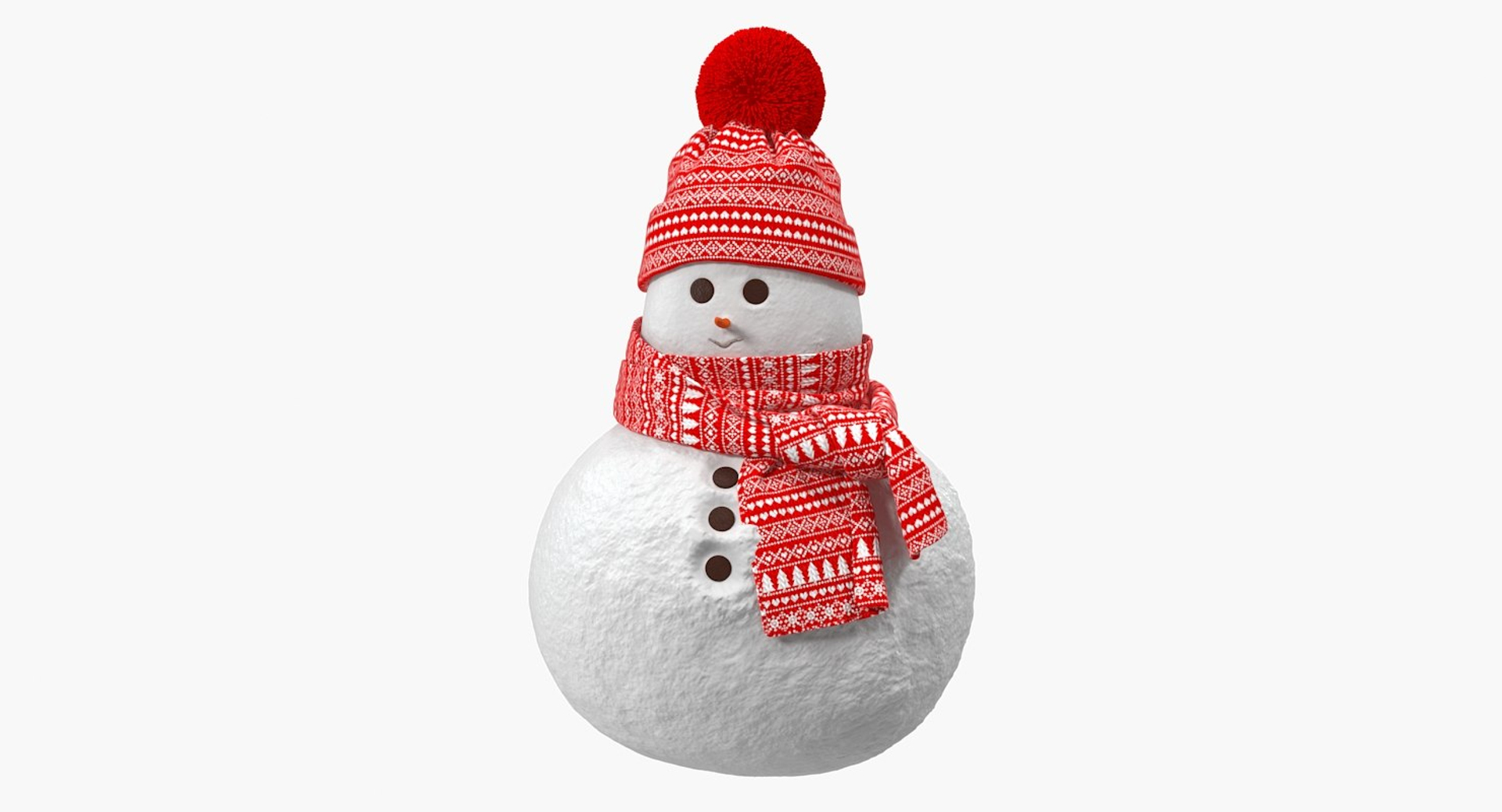 3D Little Snowgirl Christmas Snow Model - TurboSquid 1357845