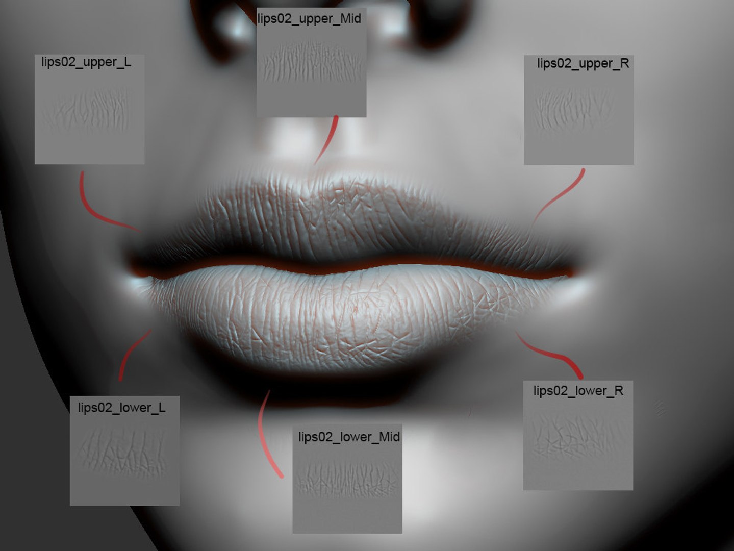 Lips Detail Alpha Pack - TurboSquid 1388062