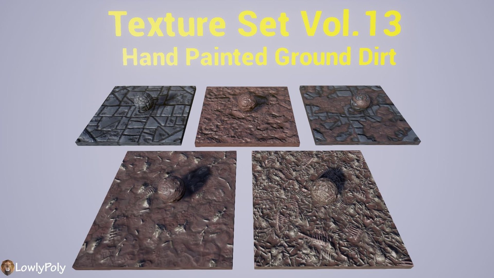 Texture Set Vol.13 Hand Painted Ground Dirt (Stylized Texture Dirt ...