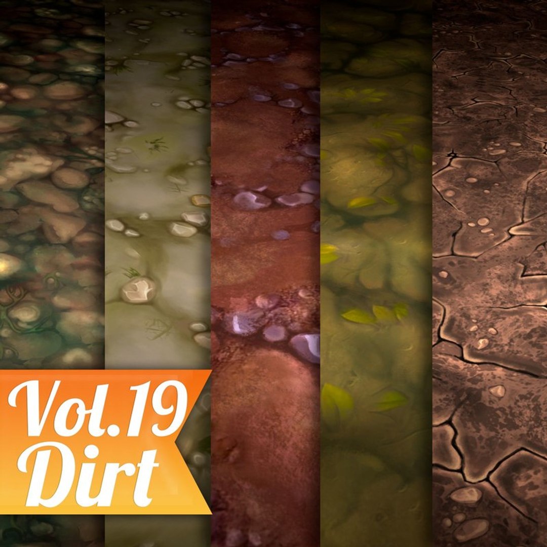 Texture Set Vol.19 Hand Painted Dirt - TurboSquid 1098476
