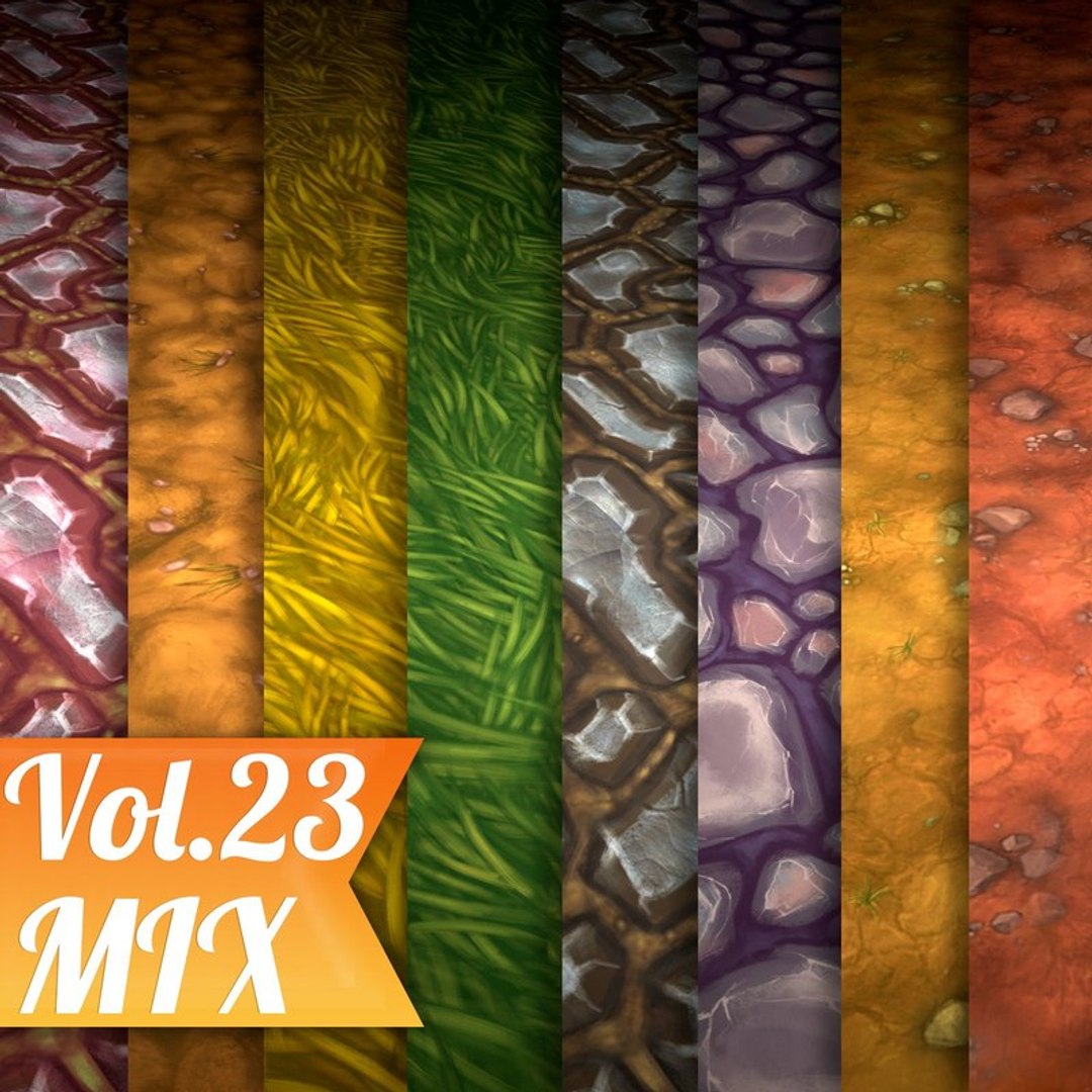 Texture Set Vol.23 Hand Painted Ground Mix - TurboSquid 1106635