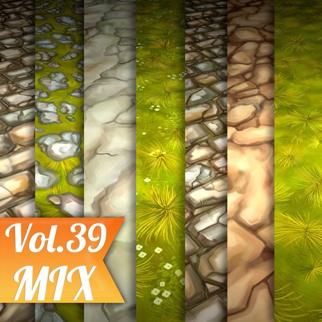 Texture Set Vol.39 Hand Painted Ground (Stylized Texture Ground ...