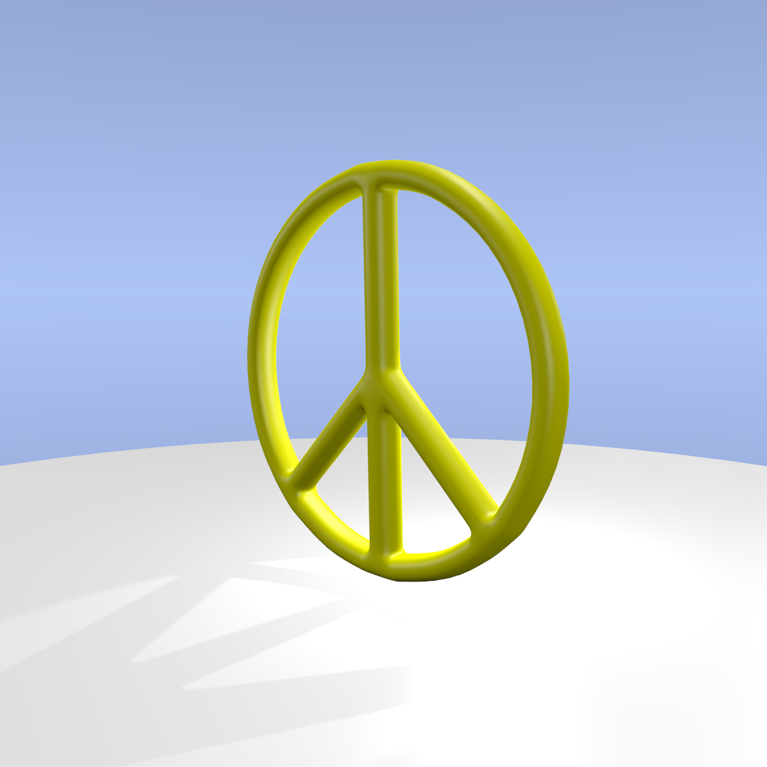 3D Peace Symbol - TurboSquid 1431070