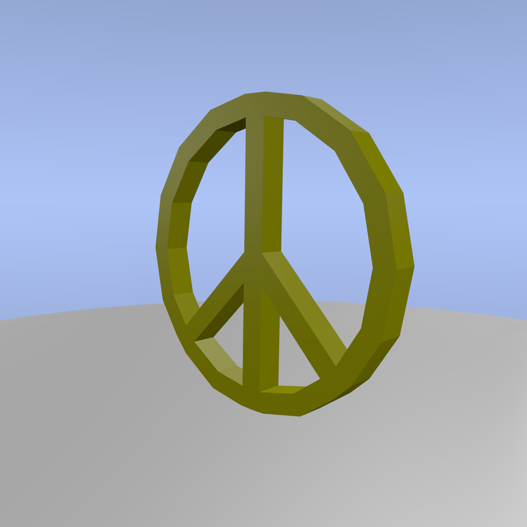 3D Peace Symbol Model - TurboSquid 1431056