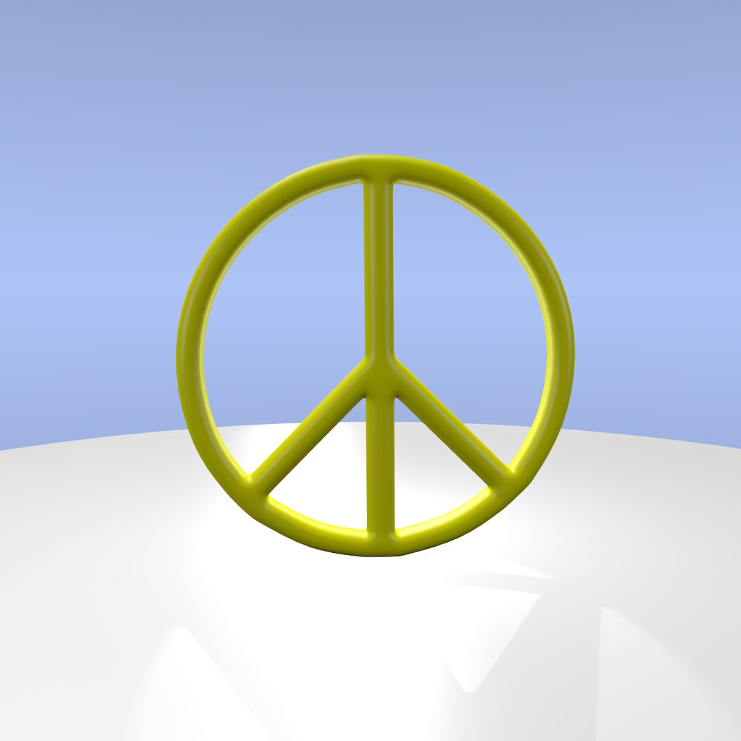3D Peace Symbol - TurboSquid 1431070