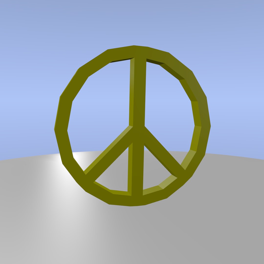 3D Peace Symbol Model - TurboSquid 1431056