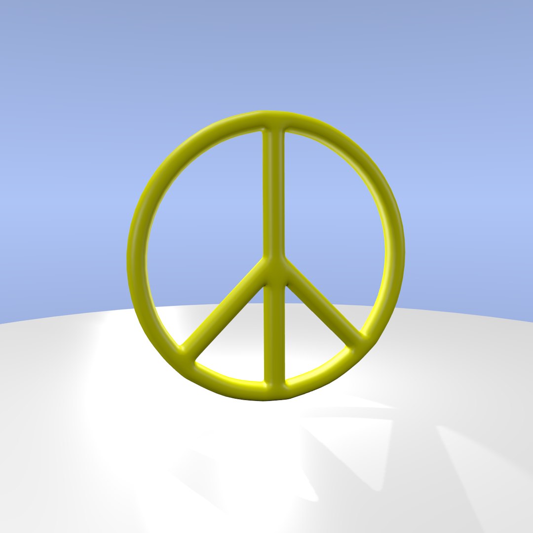 3D Peace Symbol - TurboSquid 1431070